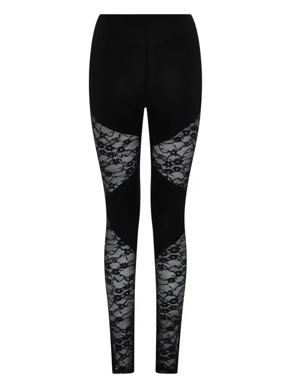 Nina Ricci Patchwork Leggings With Lace Inserts