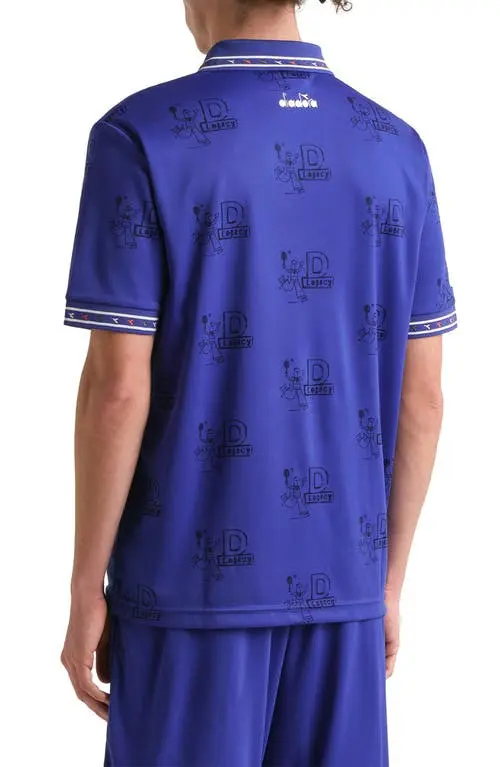 DIADORA Legacy Embroidered Piqué Polo - Navy