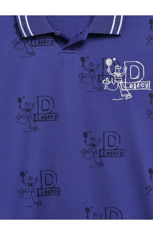 DIADORA Legacy Embroidered Piqué Polo - Navy
