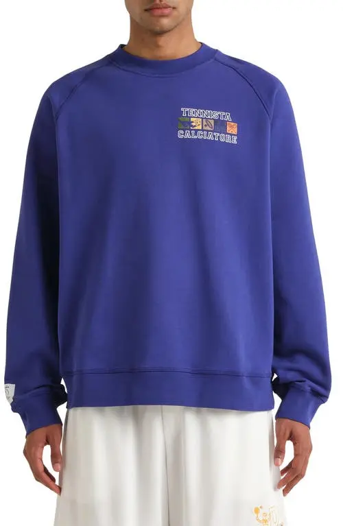 DIADORA Legacy Embroidered Fleece Sweatshirt - Navy