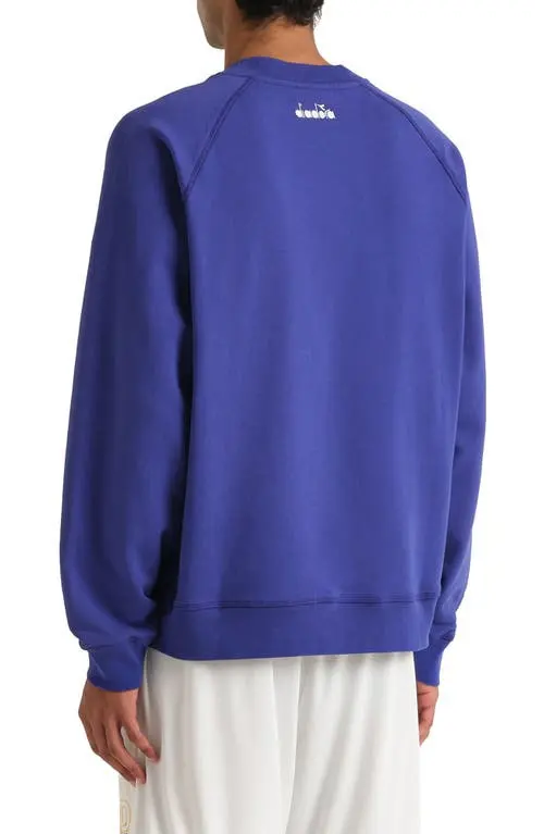 DIADORA Legacy Embroidered Fleece Sweatshirt - Navy