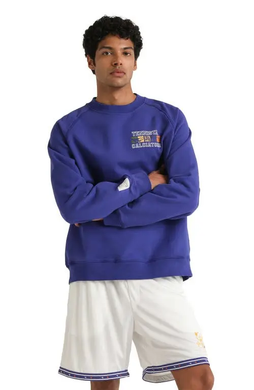 DIADORA Legacy Embroidered Fleece Sweatshirt - Navy