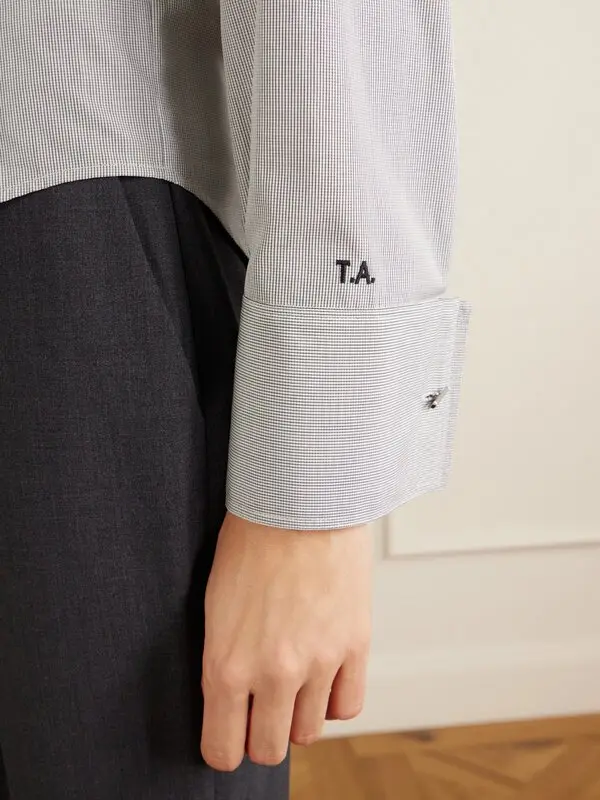 Attico Checked Cotton-poplin Shirt - Blue