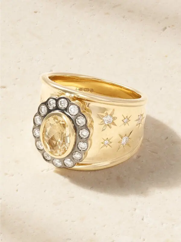 MARLO LAZ Lexi Cigar Band Ring - Gold