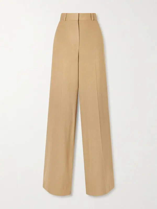 THE ROW Dender Silk-twill Wide-leg Pants