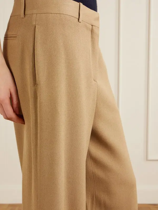 THE ROW Dender Silk-twill Wide-leg Pants