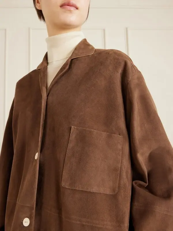 THE ROW Janine Suede Shirt