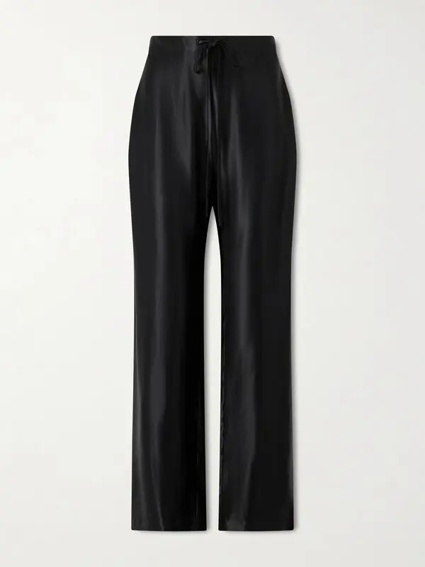 Khaite Rohen Satin Pants - Black