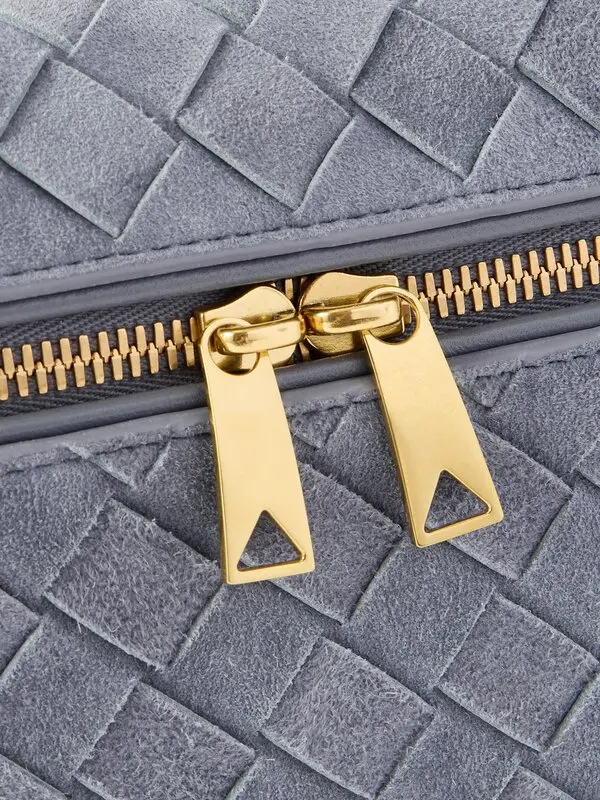 Bottega Veneta Intrecciato Suede Tote - Blue