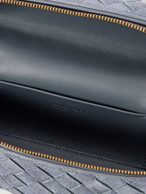 Bottega Veneta Intrecciato Suede Tote - Blue
