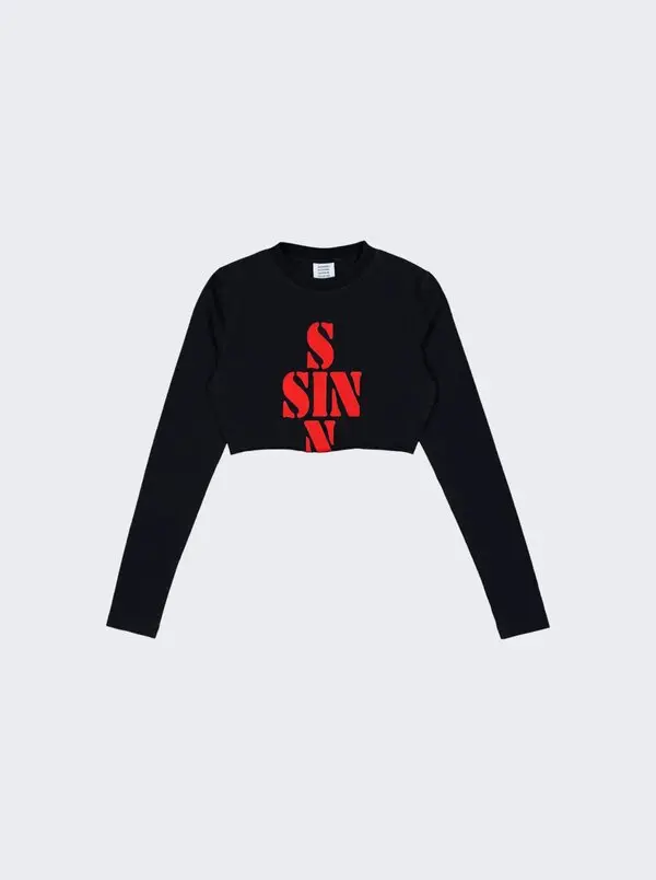 Vetements Sin Cropped Longsleeve