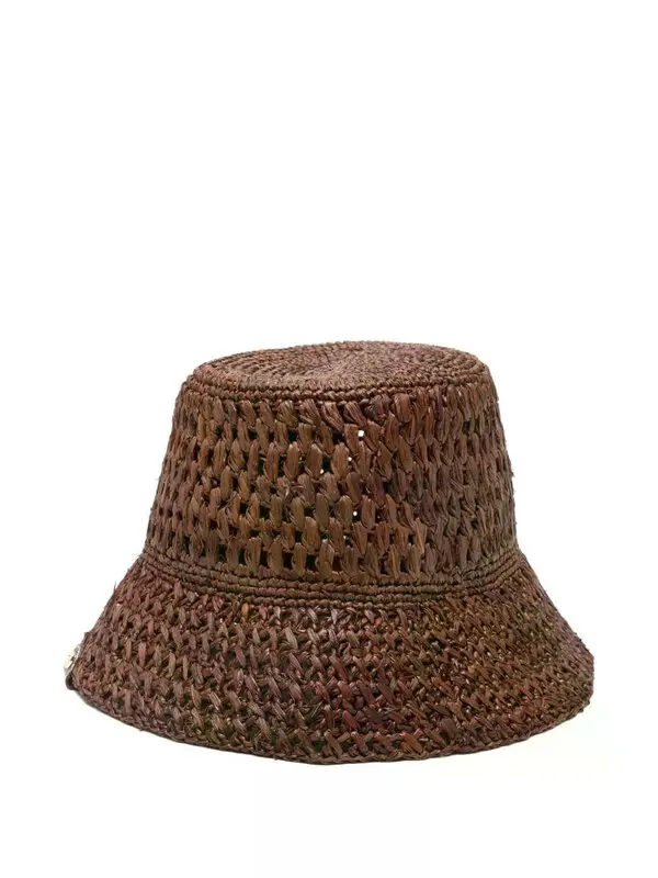 Maje Woven Raffia Hat - Brown