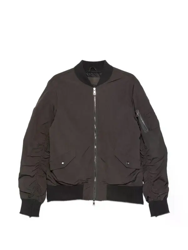 GIORGIO BRATO Zip-up Bomber Jacket - Grey