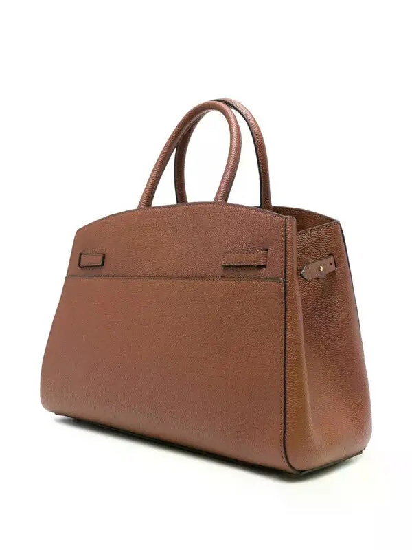 DEMELLIER Midi Hudson Buckled Tote Bag - Brown
