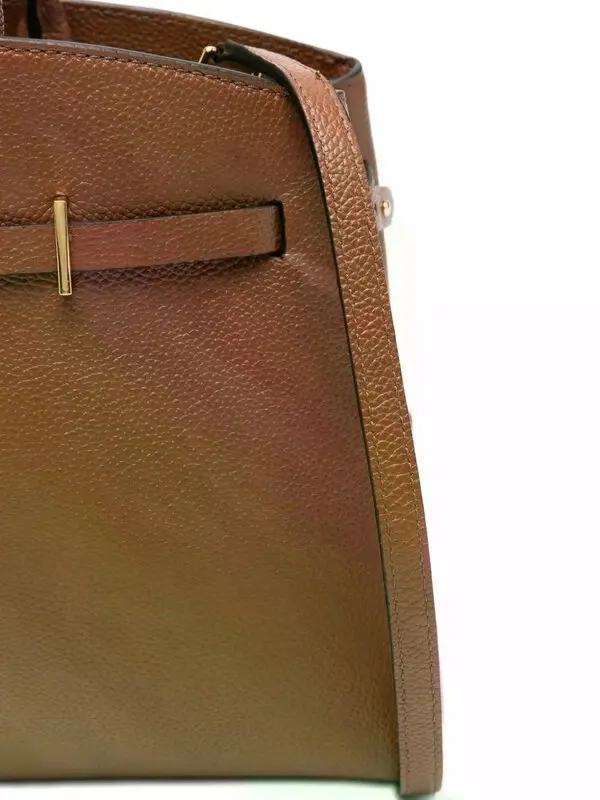 DEMELLIER Midi Hudson Buckled Tote Bag - Brown