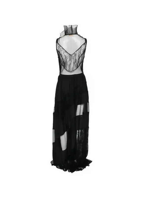 BABYLONE PARIS Floral-detail Ruffled Maxi Dress