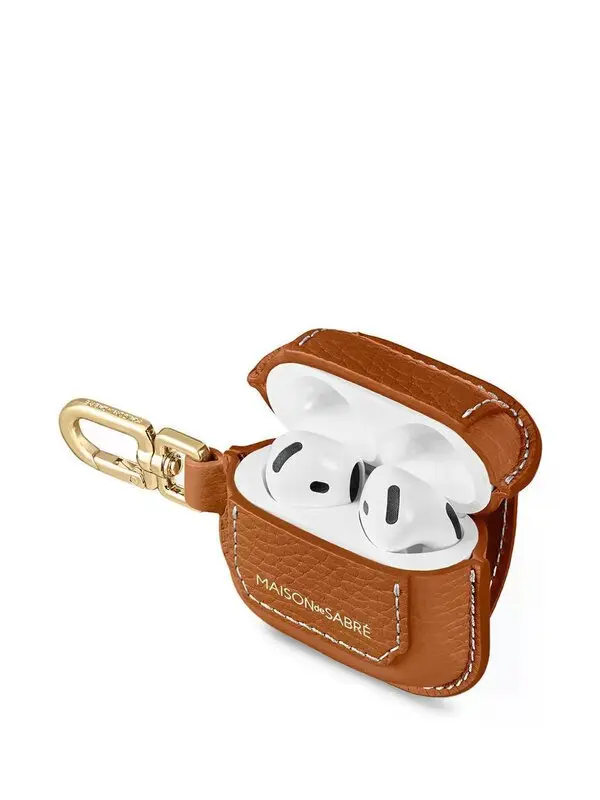 MAISON DE SABRE Leather Airpods 4 Keyring Case