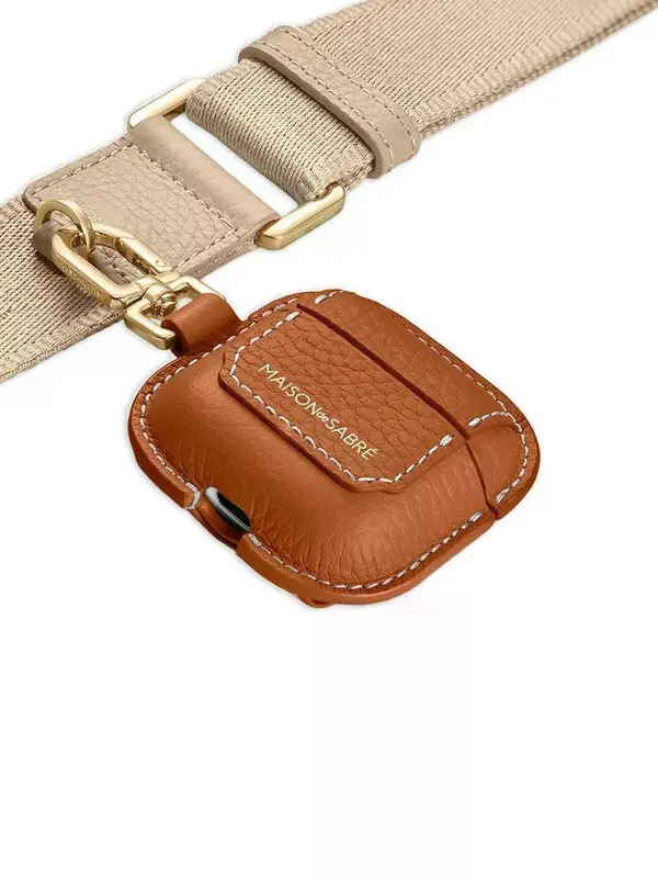 MAISON DE SABRE Leather Airpods 4 Keyring Case