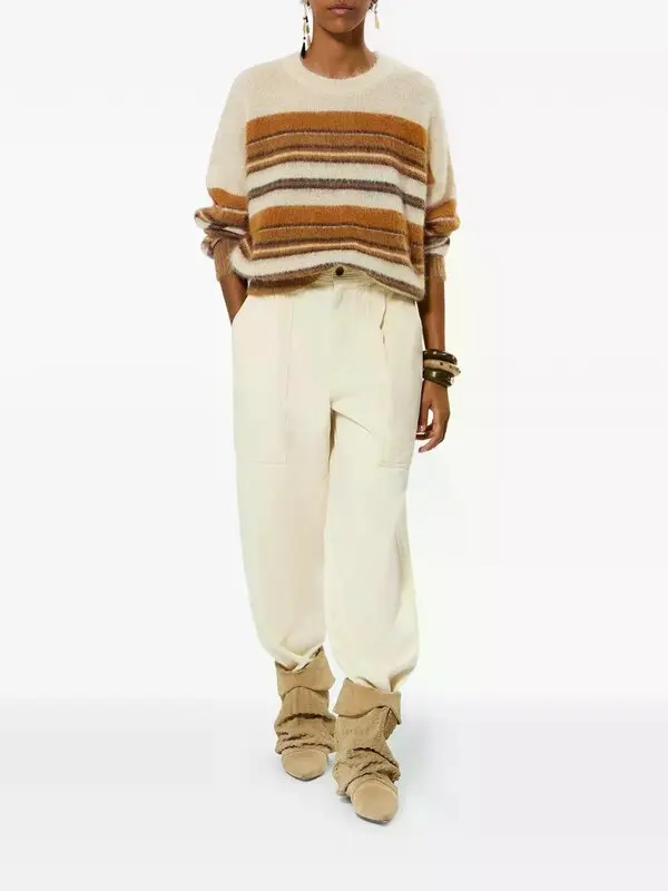 MARANT ETOILE Drussell Striped Pullover - Neutrals