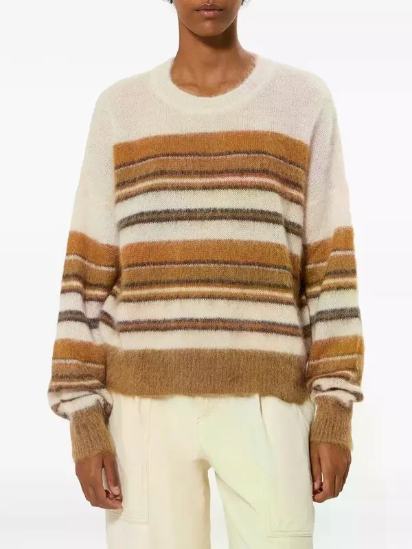 MARANT ETOILE Drussell Striped Pullover - Neutrals