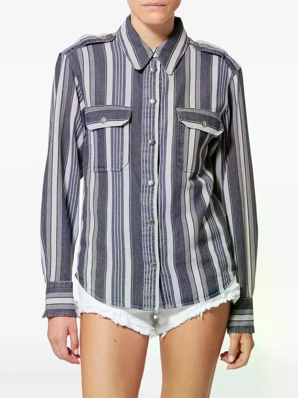 MARANT ETOILE Gelva Striped Shirt - Blue