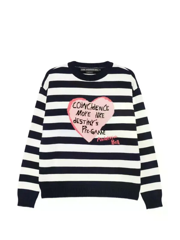 Andersson Bell Striped Knit Sweater - Blue