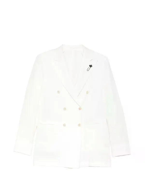 LARDINI Double-breasted Blazer - Neutrals