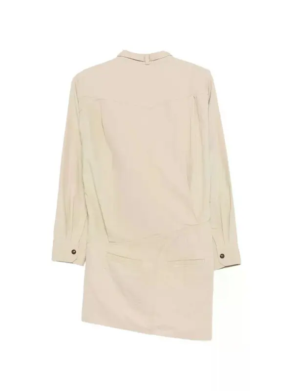 MARANT ETOILE Nouria Chest-pocket Mini Dress - Neutrals