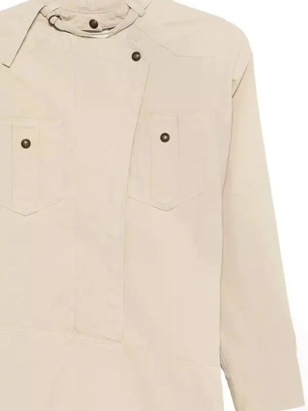 MARANT ETOILE Nouria Chest-pocket Mini Dress - Neutrals