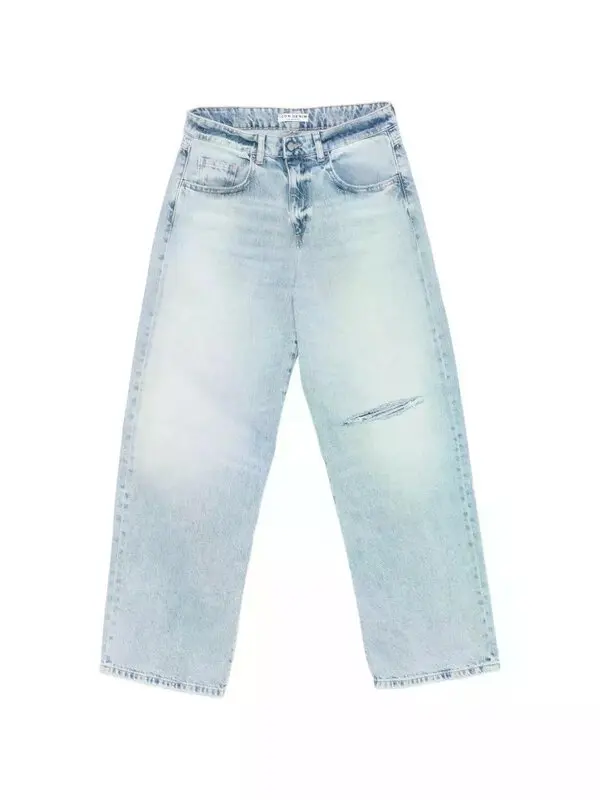 ICON DENIM LOS ANGELES Distressed Straight-leg Jeans