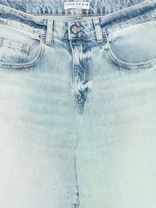 ICON DENIM LOS ANGELES Distressed Straight-leg Jeans