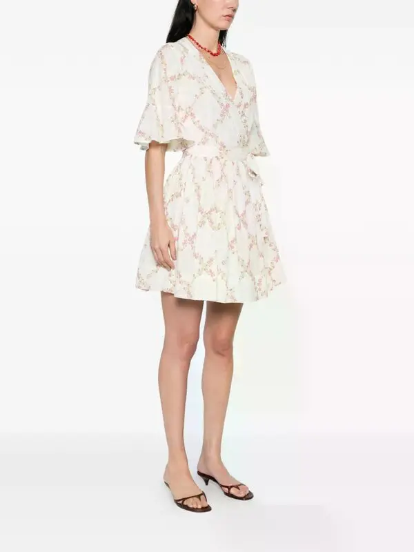 TWINSET Floral Tie-waist Dress - White