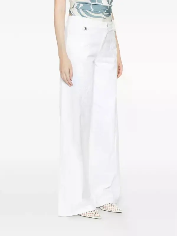 ERMANNO FIRENZE Floral-embroidered Jeans
