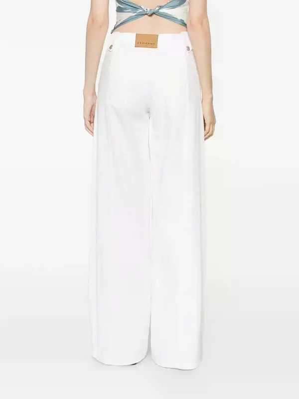 ERMANNO FIRENZE Floral-embroidered Jeans