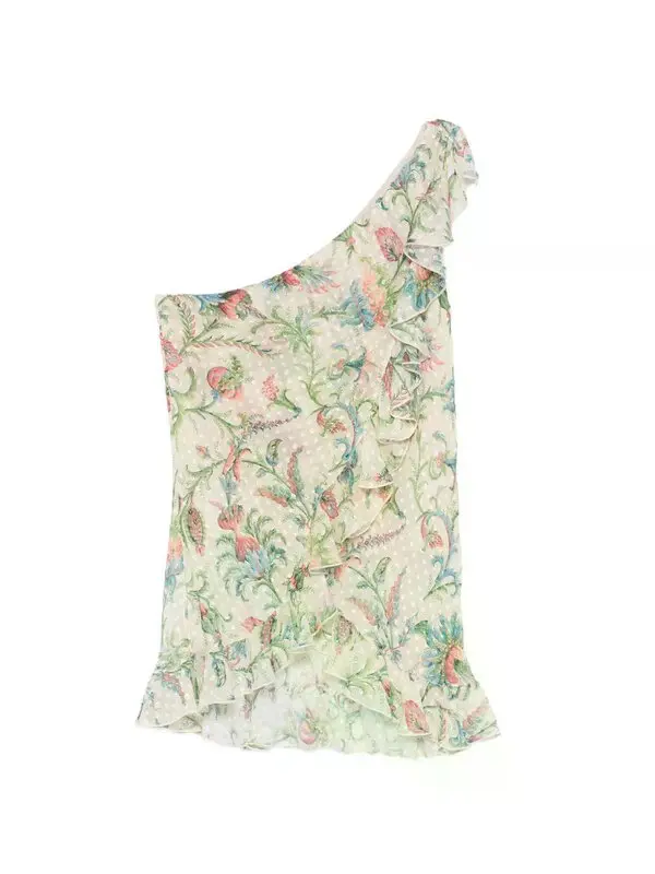 Etro Ruffled Floral Top - Neutrals