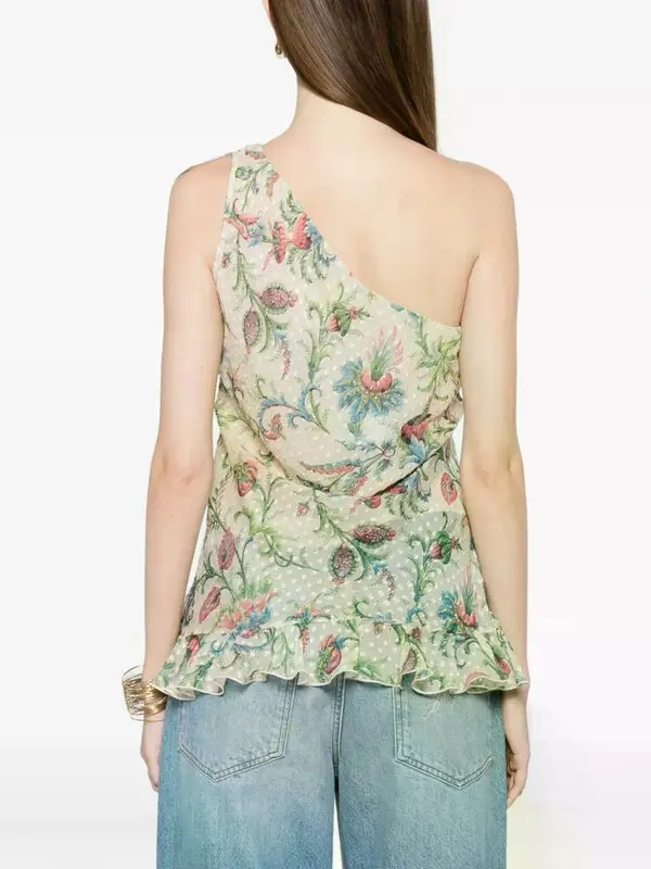Etro Ruffled Floral Top - Neutrals