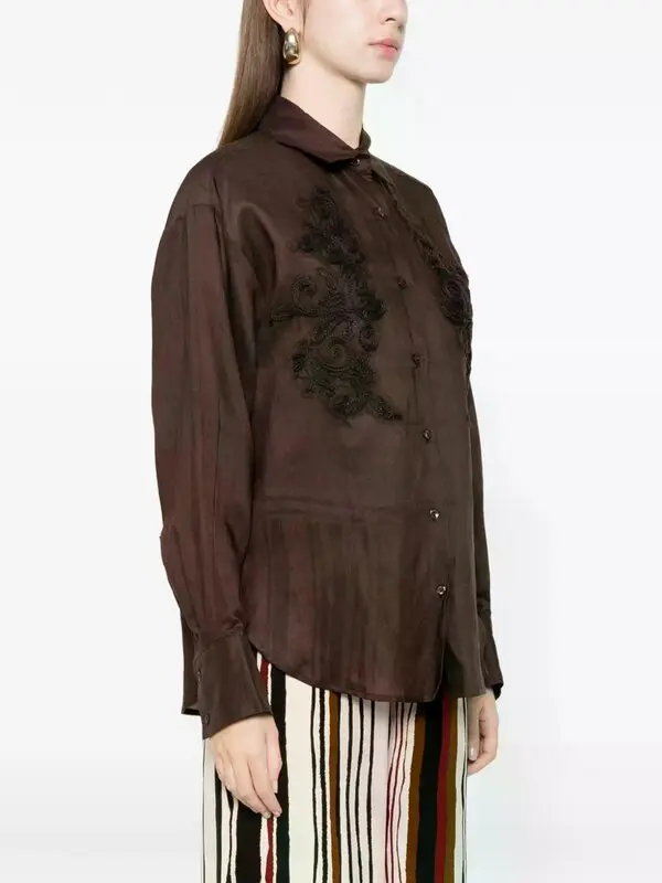 ERMANNO FIRENZE Embellished Long-sleeve Shirt
