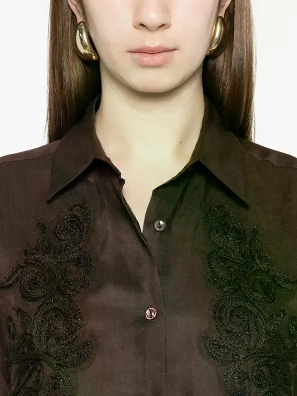 ERMANNO FIRENZE Embellished Long-sleeve Shirt