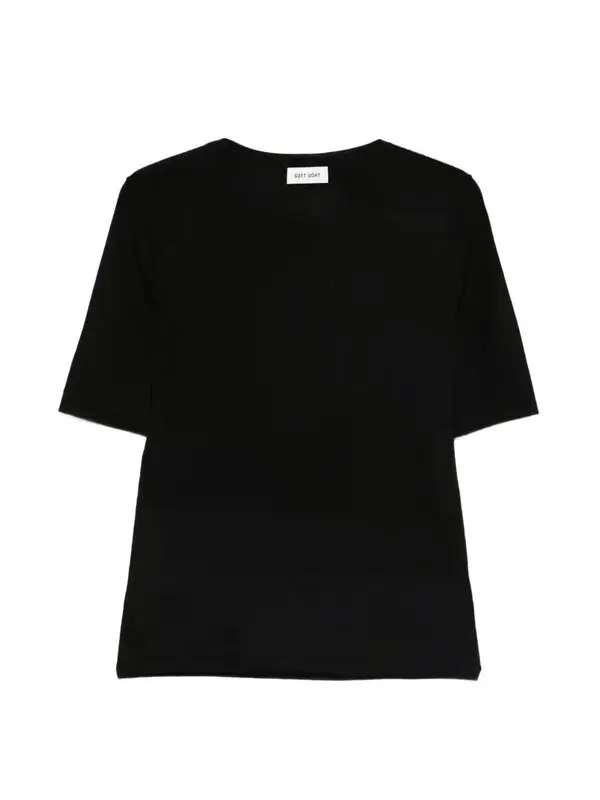 Soft Goat Featherlight Short-sleeve T-shirt - Black