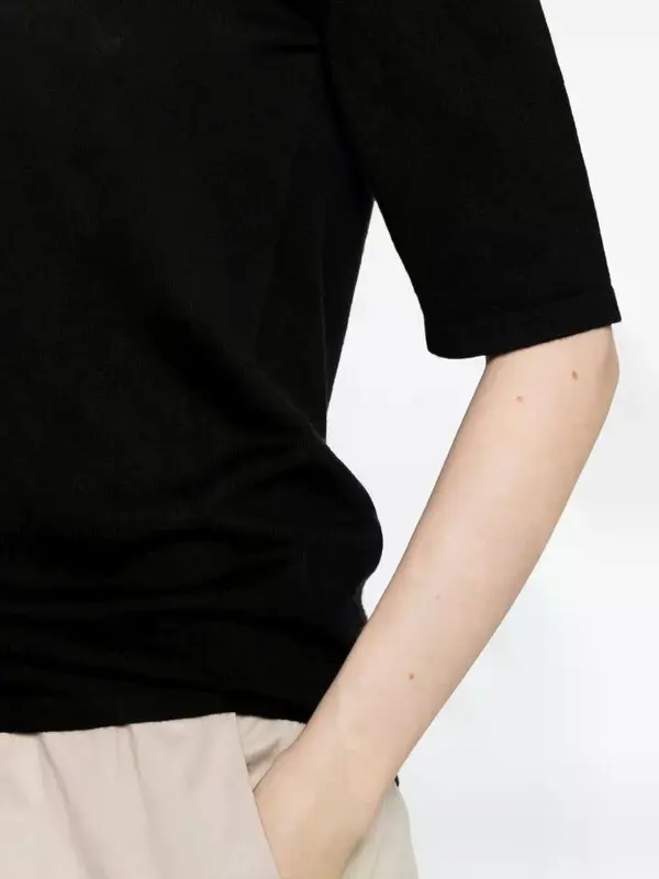 Soft Goat Featherlight Short-sleeve T-shirt - Black