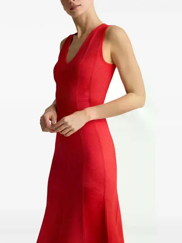 St. John Knit Sleeveless Midi Dress