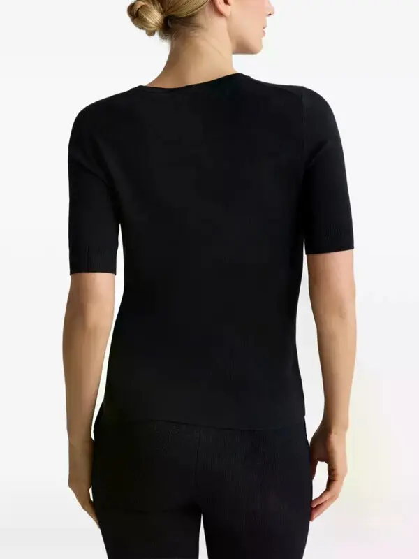 St. John Short-sleeve Cotton T-shirt - Black