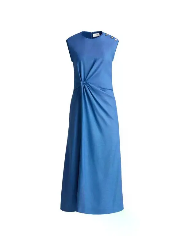 St. John Knot Detailed Midi Dress - Blue