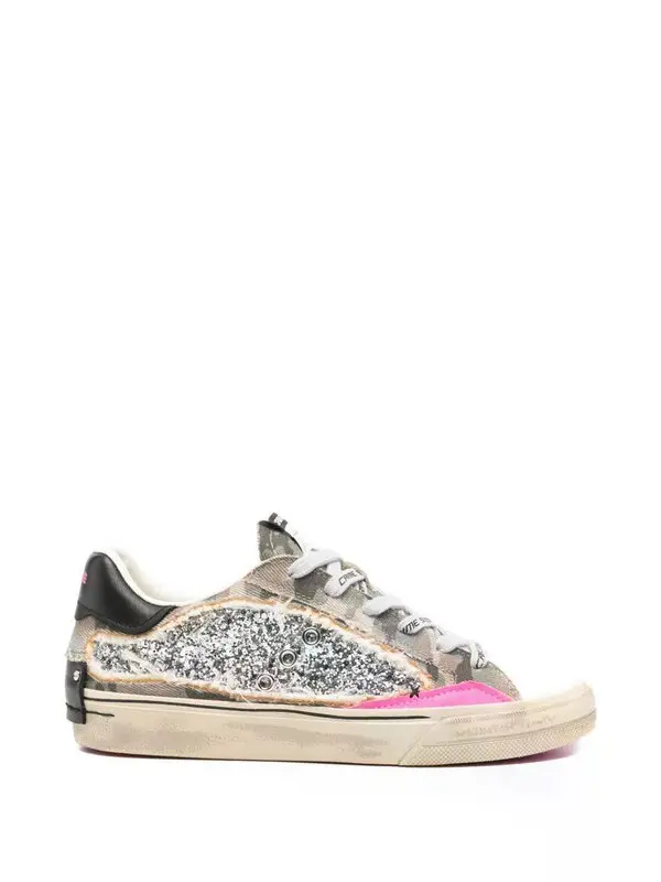 CRIME LONDON Camouflage Glitter Low-top Sneakers - Neutrals