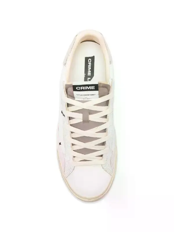 CRIME LONDON Distressed-effect Low-top Sneakers