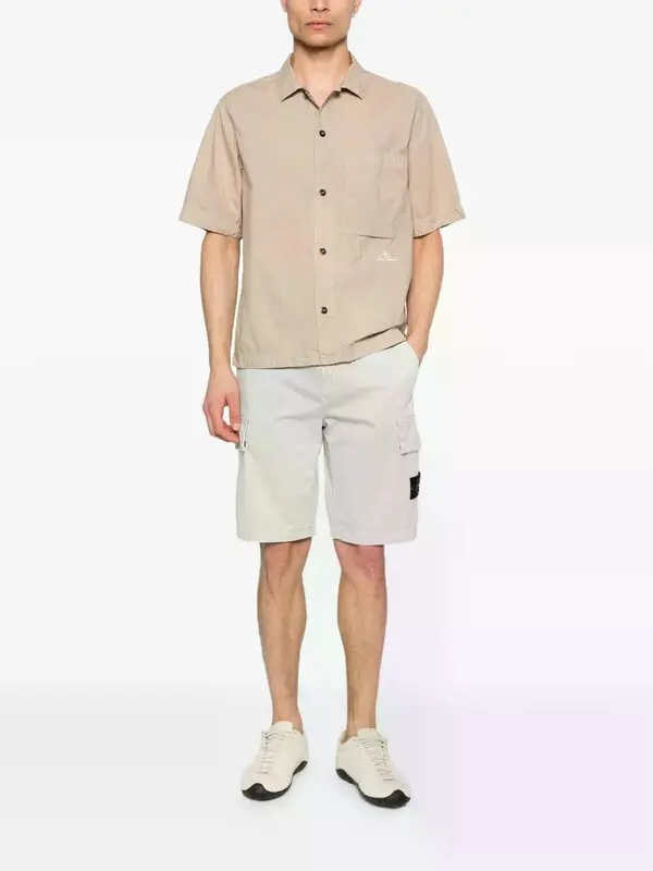 Stone Island Logo-patch Shorts - Grey