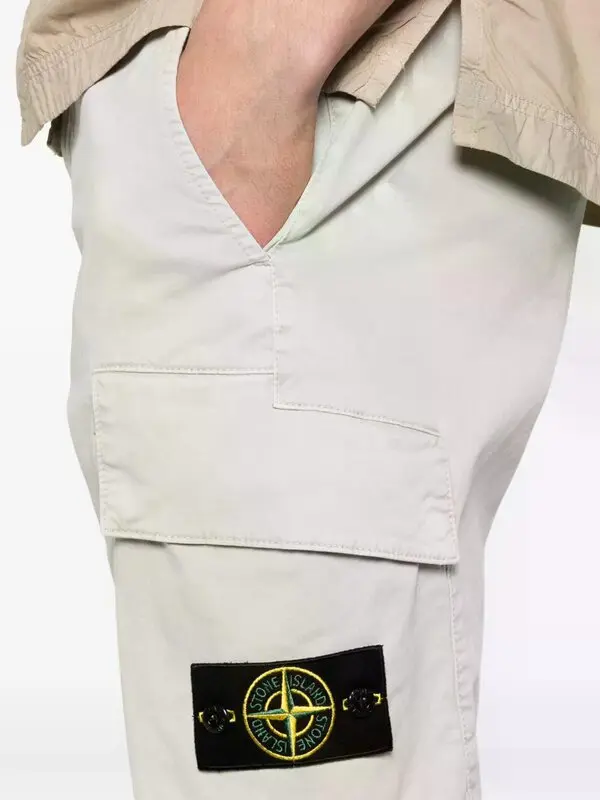 Stone Island Logo-patch Shorts - Grey