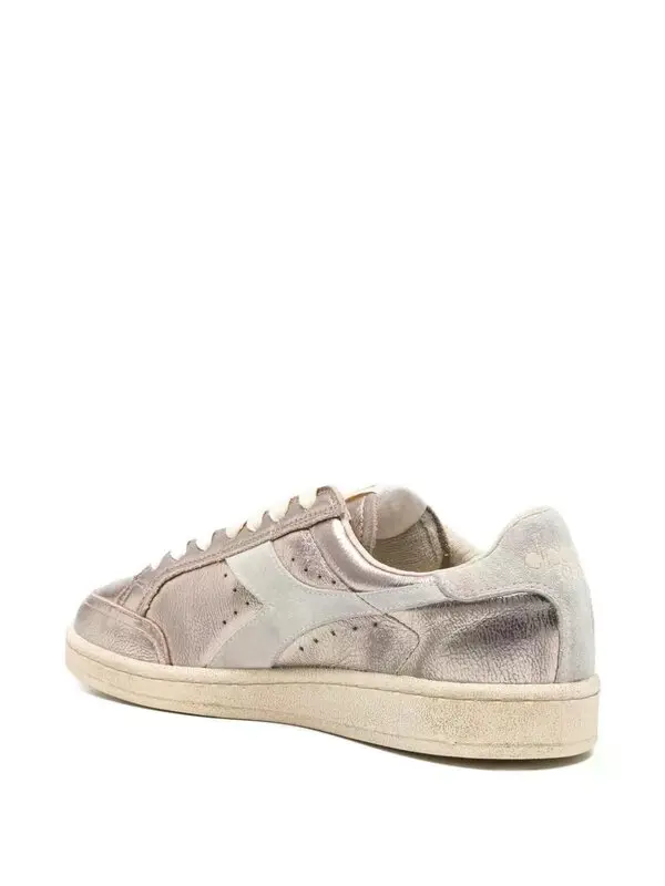 DIADORA Metallic-effect Leather Sneakers - Pink