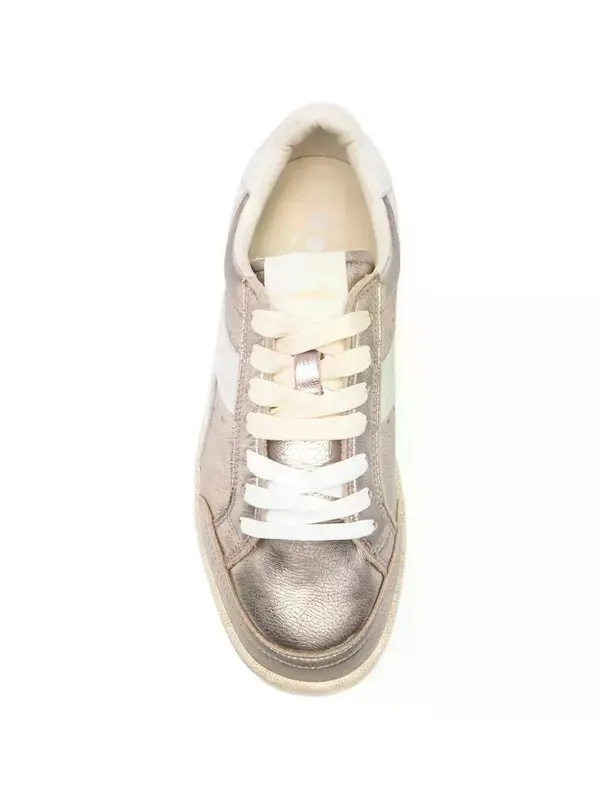 DIADORA Metallic-effect Leather Sneakers - Pink