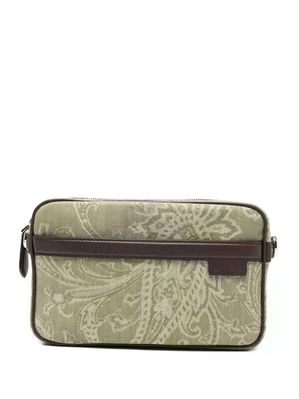 Etro Paisley Print Messenger Bag - Green